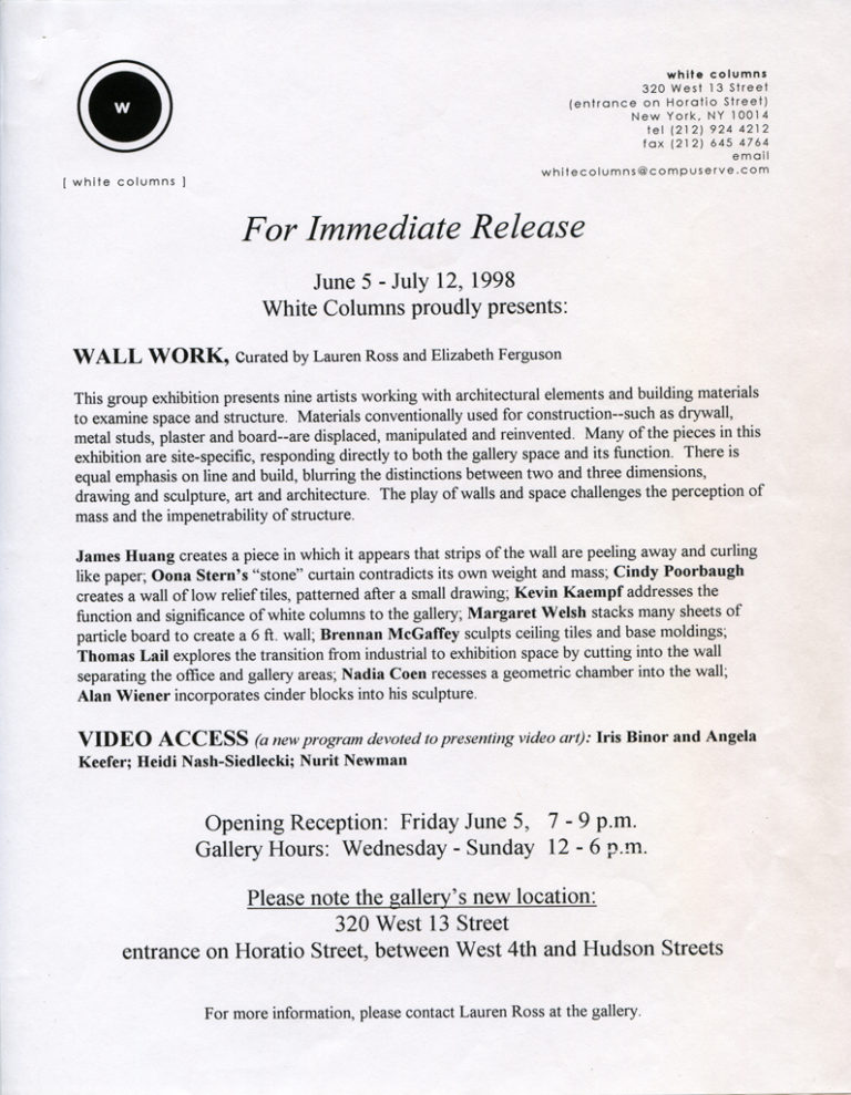 Video Access: Iris Binor and Angela Keefer | White Columns