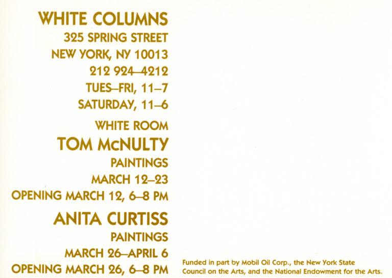 White Room: Tom McNulty | White Columns