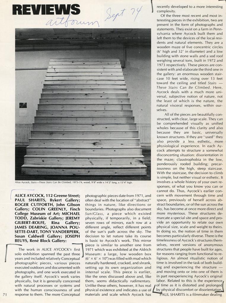 Alice Aycock: Sculpture and Photographs | White Columns